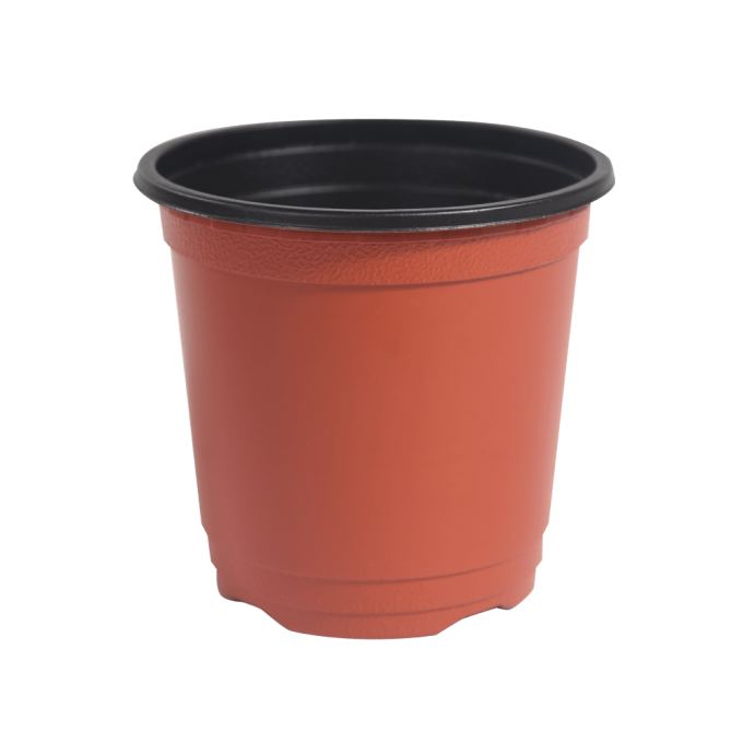 Agri World - 6" Plastic Plant Pot - Brown - FT Farfan Shop
