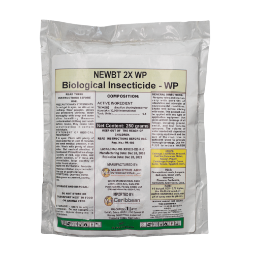 - New Bt 2x Insecticide 250 Gram - 6.4% Wp Bacillus Thuringiensis - FT ...